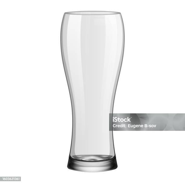 Realistic Empty Beer Glass Isolated On White Background Stock Illustration Download Image Now