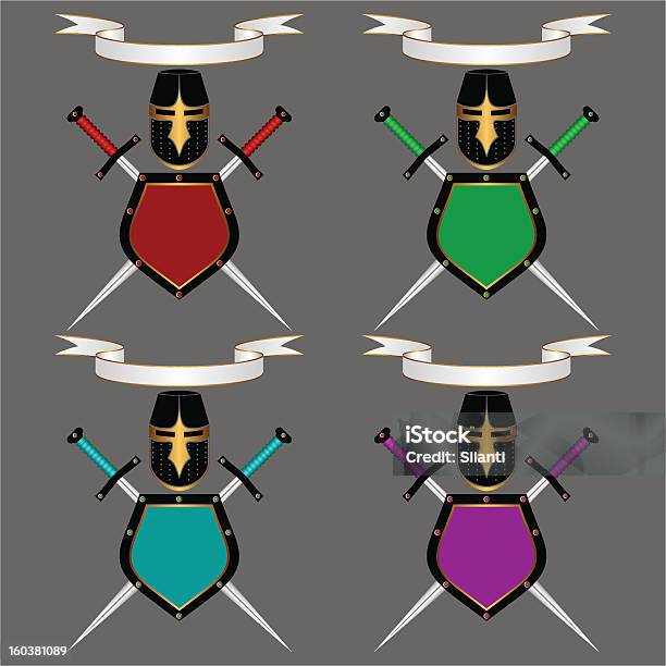 Heraldic 컴포지션 갑옷에 대한 스톡 벡터 아트 및 기타 이미지 갑옷 강철 검 Istock