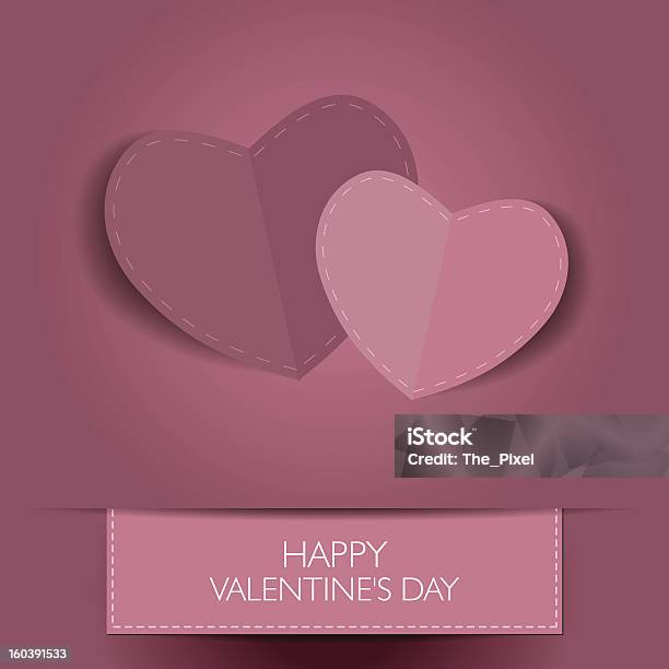 Kartu Valentine Dengan Teks Dan Bentuk Hati Ilustrasi Vektor Ilustrasi