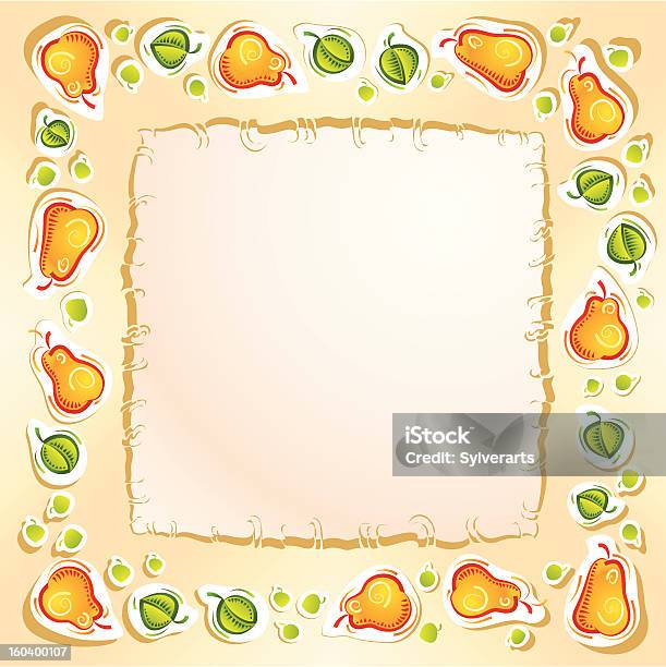 Pears 수탁인이 종이 시트 프레임 가을에 대한 스톡 벡터 아트 및 기타 이미지 가을 건강한 식생활 계절 Istock
