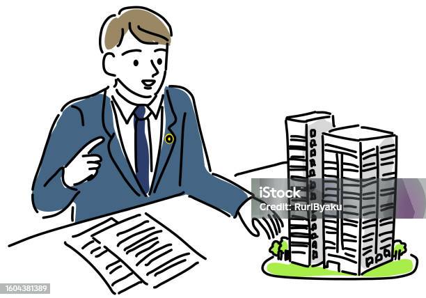 Pengacara Pria Menjelaskan Tentang Ilustrasi Gambar Tangan Bangunan ... Pengacara Pria Menjelaskan Tentang Ilustrasi Gambar Tangan Bangunan ...