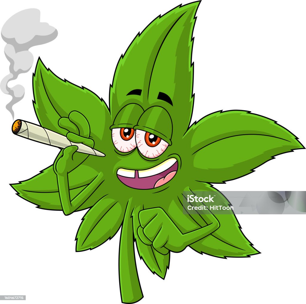 Funny Marijuana Leaf Cartoon Character Smoking A Joint Stock ... Funny Marijuana Leaf Cartoon Character Smoking A Joint Stock ...