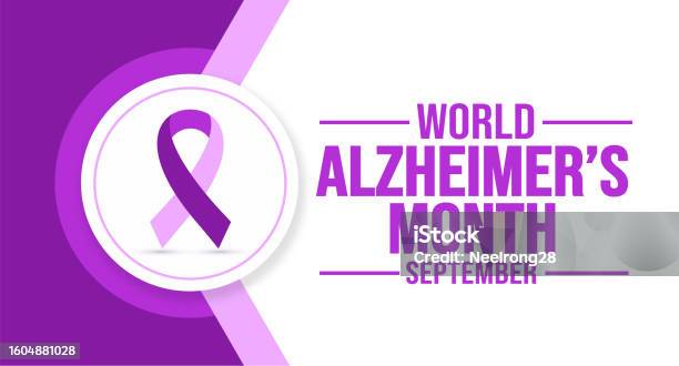 September Is World Alzheimers Month Background Banner Placard Card And