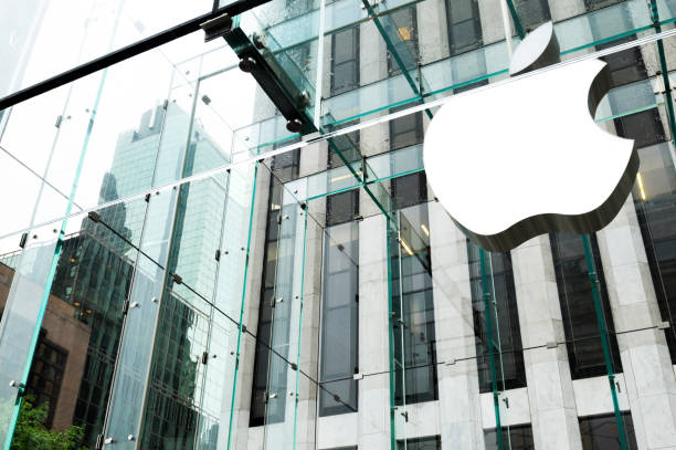 Free Stock Photo of Apple Logo Reflecting on Glass Building | Download ...
