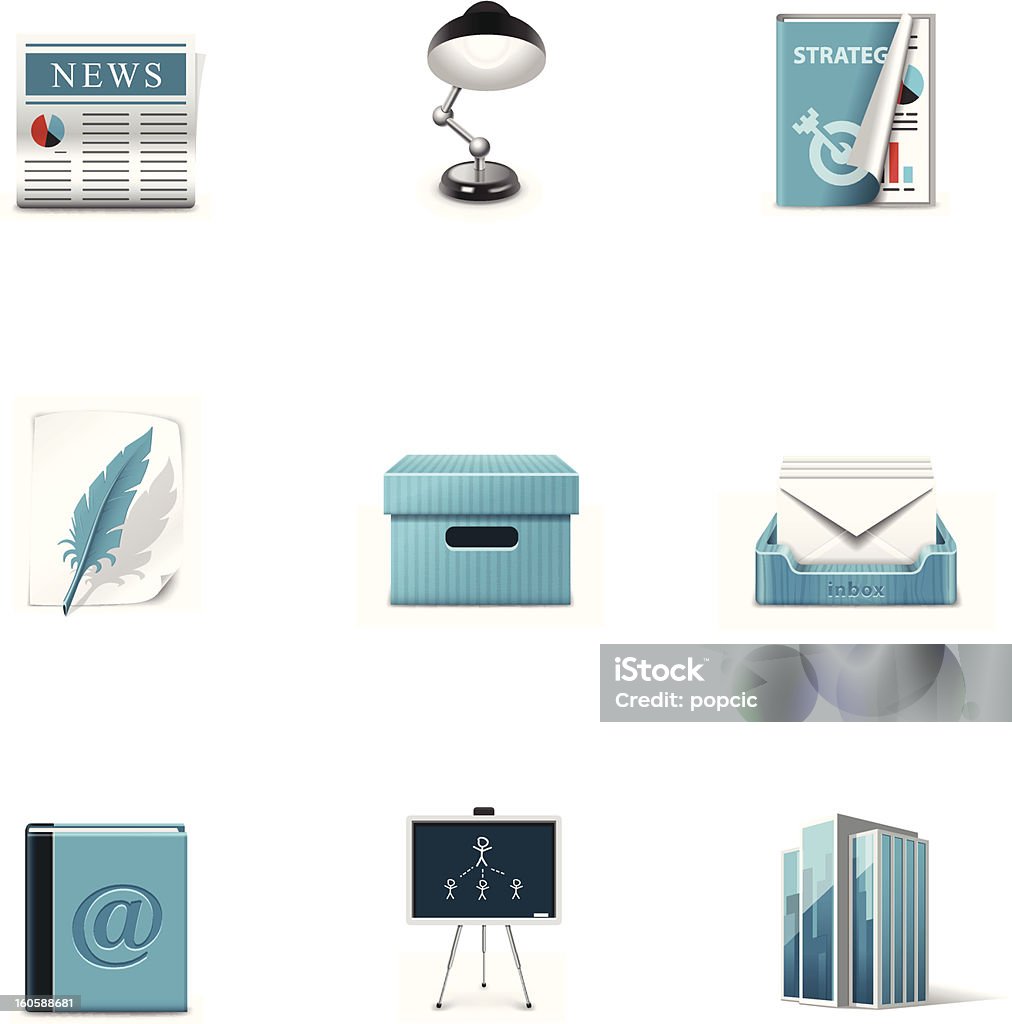 Office 아이콘 아즈로 시리즈 사무실에 대한 스톡 벡터 아트 및 기타 이미지 사무실 0명 건물 외관 Istock
