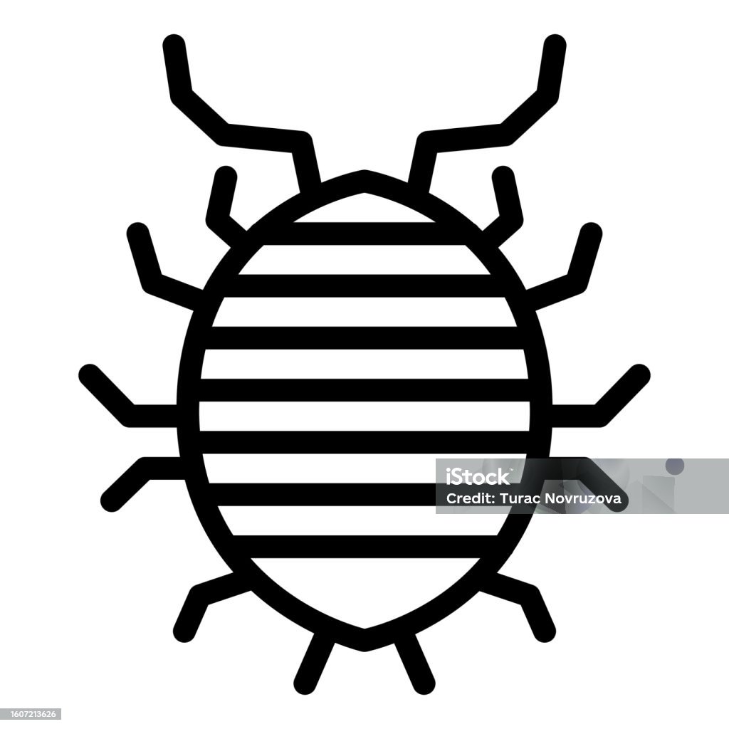Woodlouse Line Icon Bugs Concept Roll Up Bug Sign On White Background ... Woodlouse Line Icon Bugs Concept Roll Up Bug Sign On White Background ...