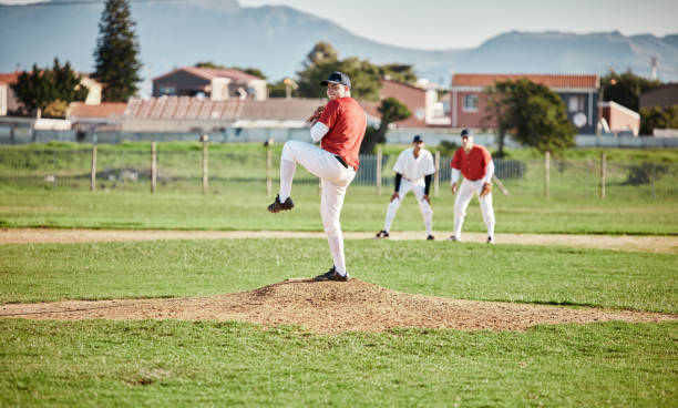 Free Stock Photo of Baseball Player Pitching Ball on Field | Download ...