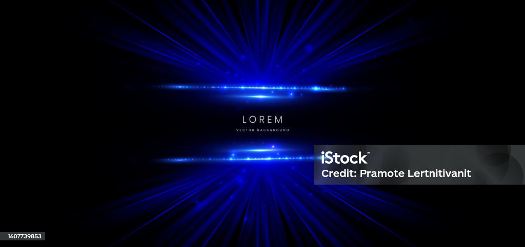 Teknologi Abstrak Futuristik Bersinar Neon Blue Light Ray Pada Latar