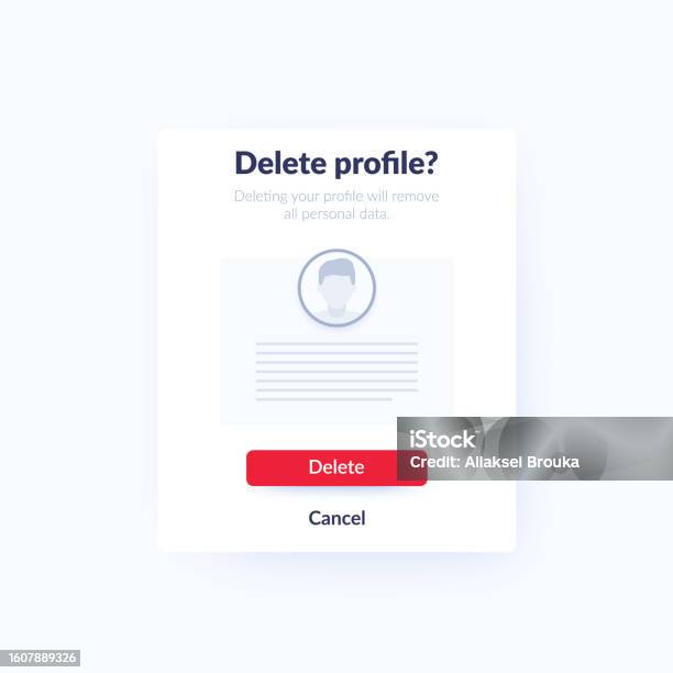 Hapus Profil Formulir Akun Desain Ui Vektor Ilustrasi Stok - Unduh ... Hapus Profil Formulir Akun Desain Ui Vektor Ilustrasi Stok - Unduh ...