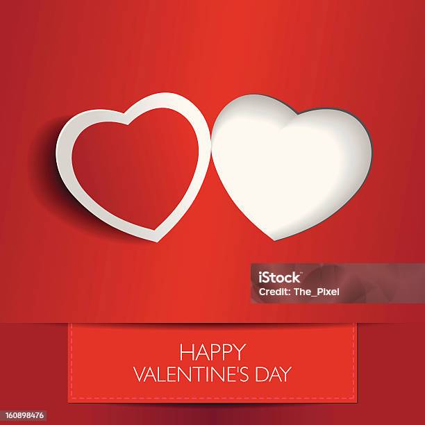Kartu Valentine Dengan Teks Dan Bentuk Hati Ilustrasi Vektor Ilustrasi