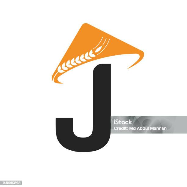 Huruf J Logo Pertanian Pada Konsep Dengan Ikon Topi Petani Template ... Huruf J Logo Pertanian Pada Konsep Dengan Ikon Topi Petani Template ...