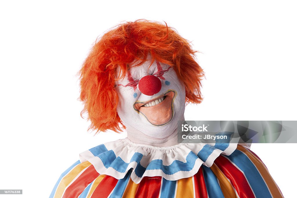 Clowns Adult Male Laughing Eyes Closed Closeup Headshot 照片檔及更多 小丑 照片 Istock