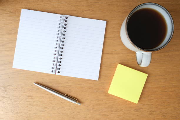 Free Stock Photo of Coffee cup with THINK post-it on the table ...