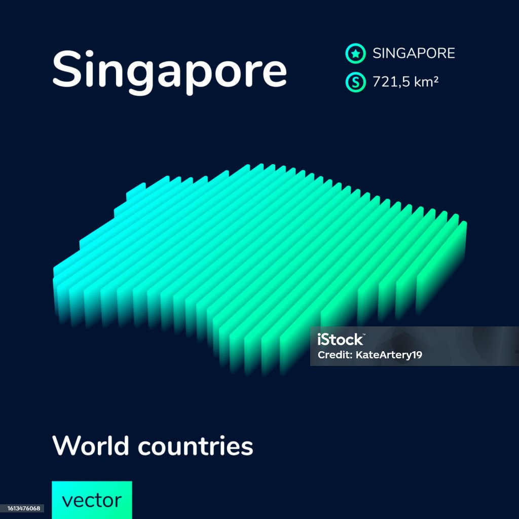 Peta 3d Singapura Peta Isometrik Neon Bergaya Singapura Dalam Warna ... Peta 3d Singapura Peta Isometrik Neon Bergaya Singapura Dalam Warna ...