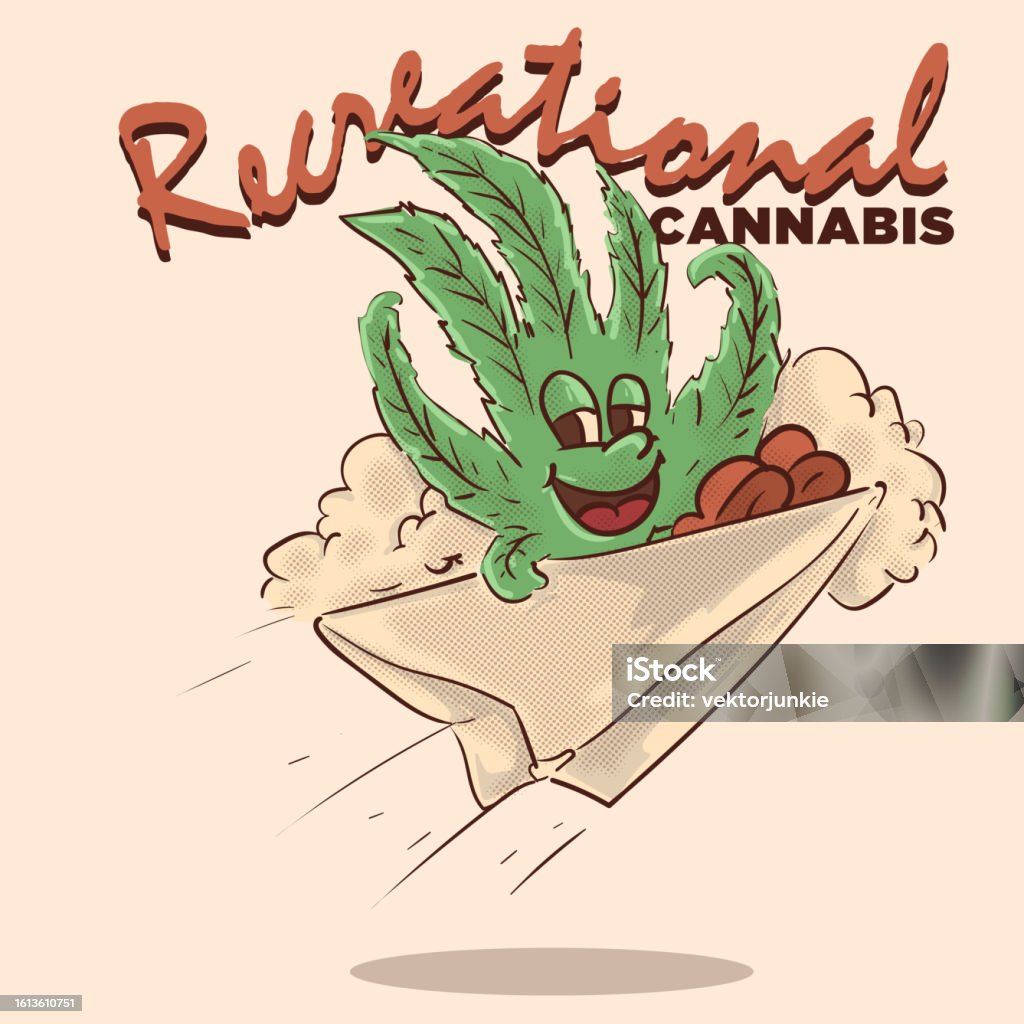 Funky Flying Cannabis For Recreational Hemp Concept Retro Ganja With ... Funky Flying Cannabis For Recreational Hemp Concept Retro Ganja With ...