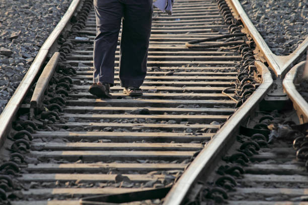 Free Stock Photo of People walking on train tracks | Download Free ...