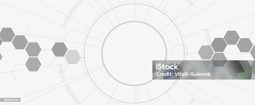 Teknologi Desain Banner Dengan Latar Belakang Abstrak Segi Enam