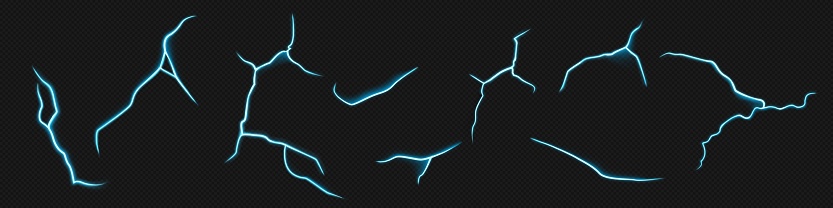 Lightning Electric Effect Light Thunder Vector Stock Illustration