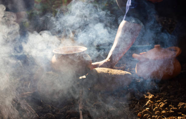 Free Stock Photo of Cooking in the clay pot on fire | Download Free ...