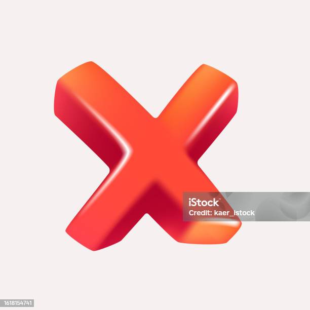 Rendu 3d Du Logo Letter X Dans Un Style Cubique De Dessin Animé