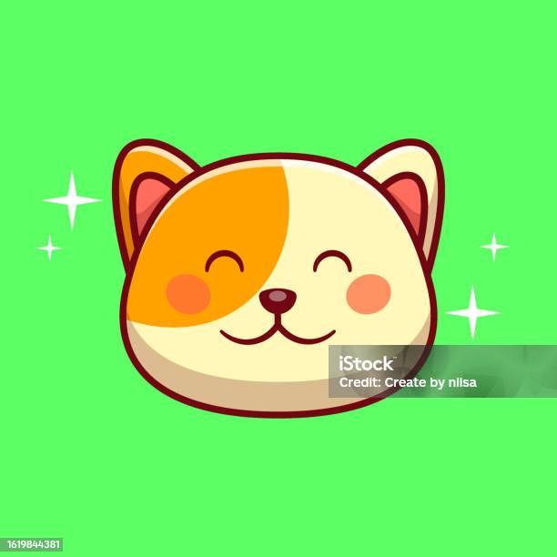 Happy Cat Smile World Smile Day Cartoon Vector Illustration Stock Illustration Download Image