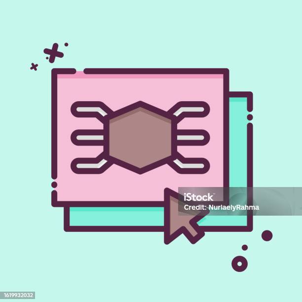 Perangkat Lunak Ikon Terkait Dengan Simbol Visualisasi 3d Gaya Mbe