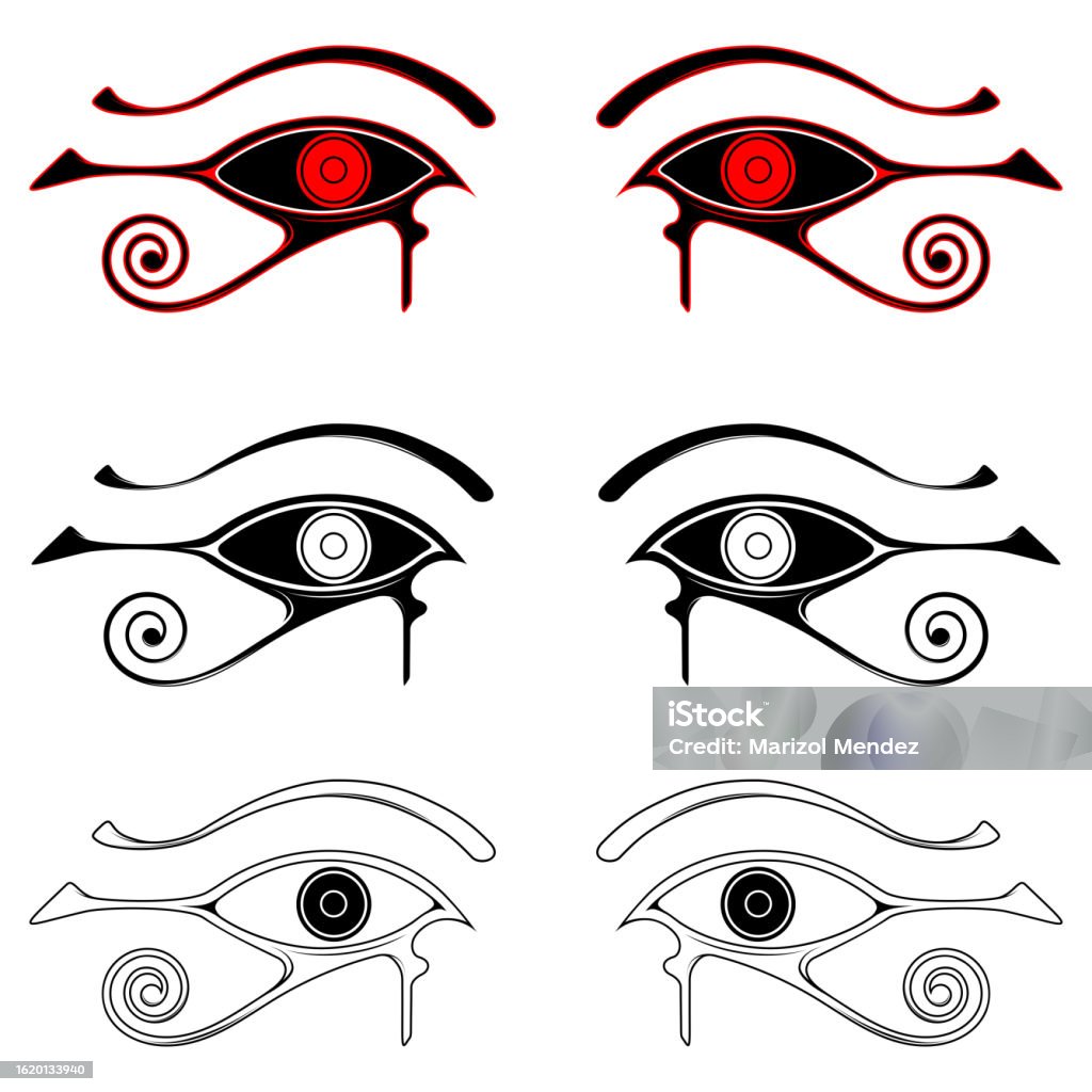 Œil Dhorus Le Symbole De Legypte Ancienne Vecteurs Libres De Droits Et