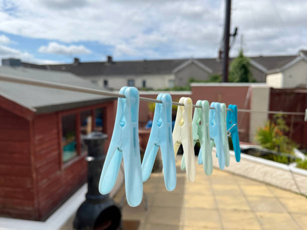 Free Stock Photo of Colorful clothespins on a washing line | Download ...