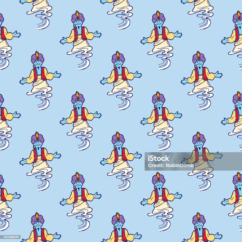 Magic Genie Seamless Pattern Stock Illustration Download Image Now
