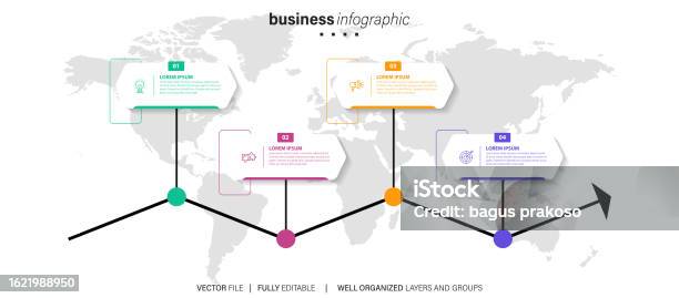 Visualisation Des Données Métier Icônes Infographiques De Chronologie