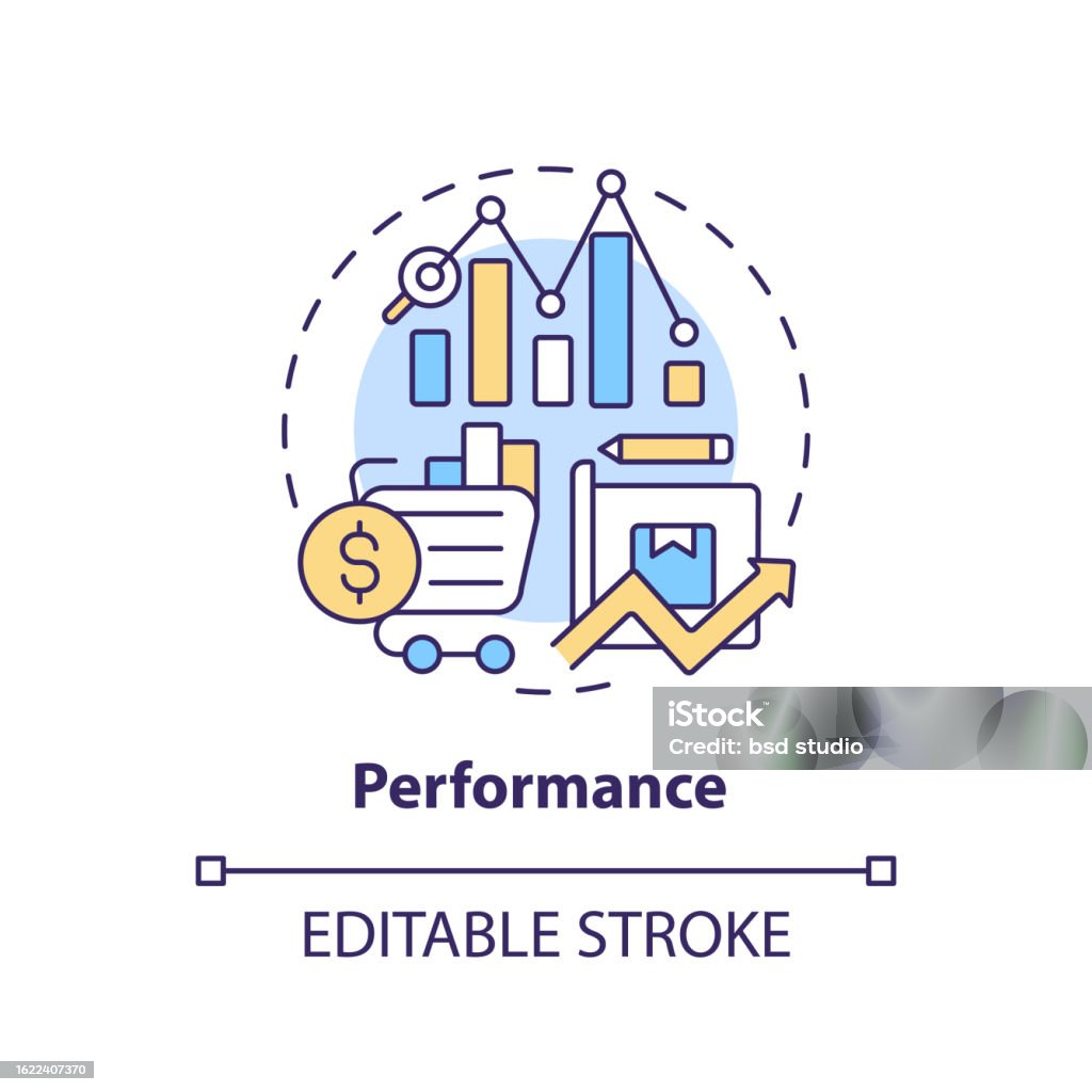 2d Customizable Performance Thin Linear Icon Concept Stock Illustration ... 2d Customizable Performance Thin Linear Icon Concept Stock Illustration ...