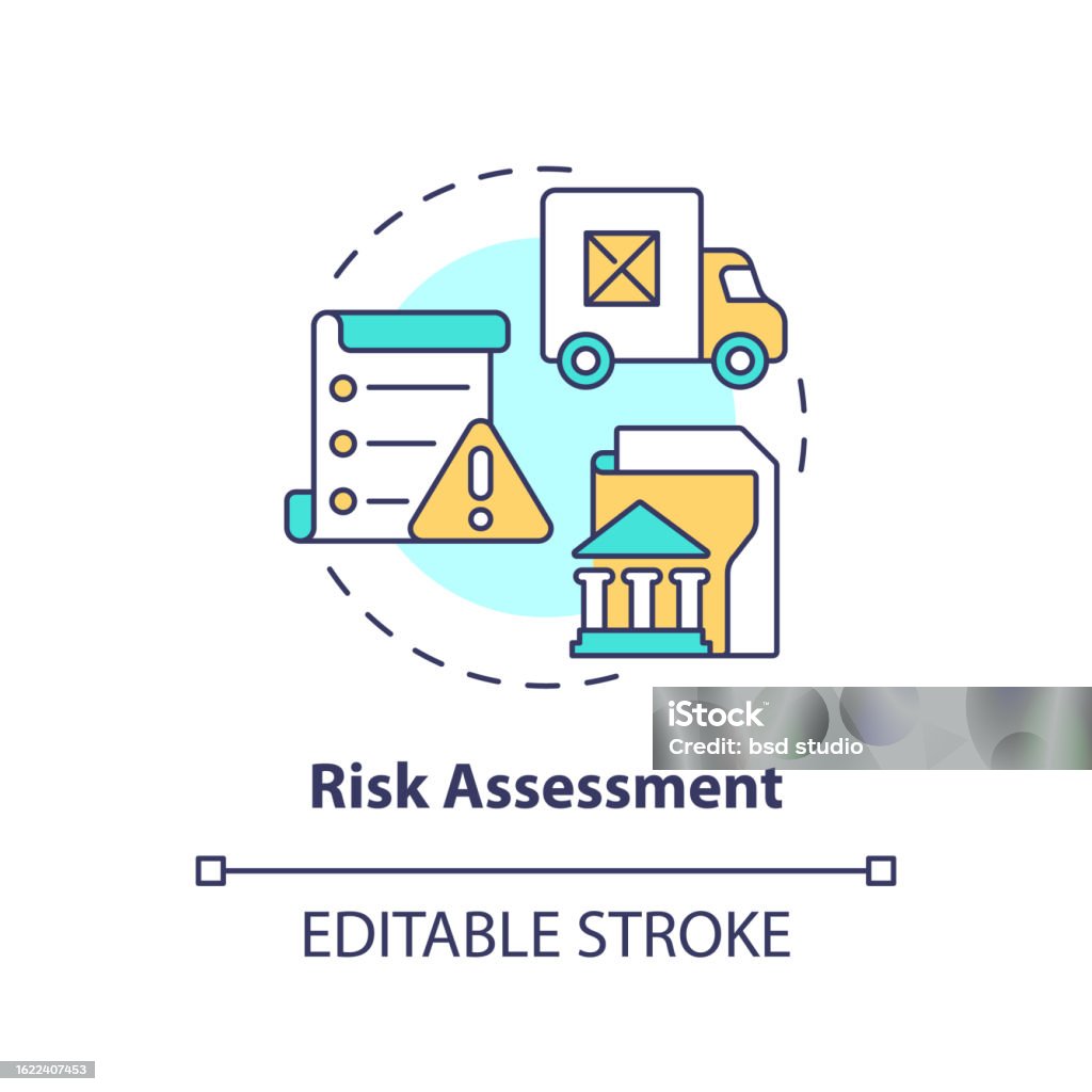 2d Customizable Risk Assessment Thin Linear Icon Concept Stock ... 2d Customizable Risk Assessment Thin Linear Icon Concept Stock ...