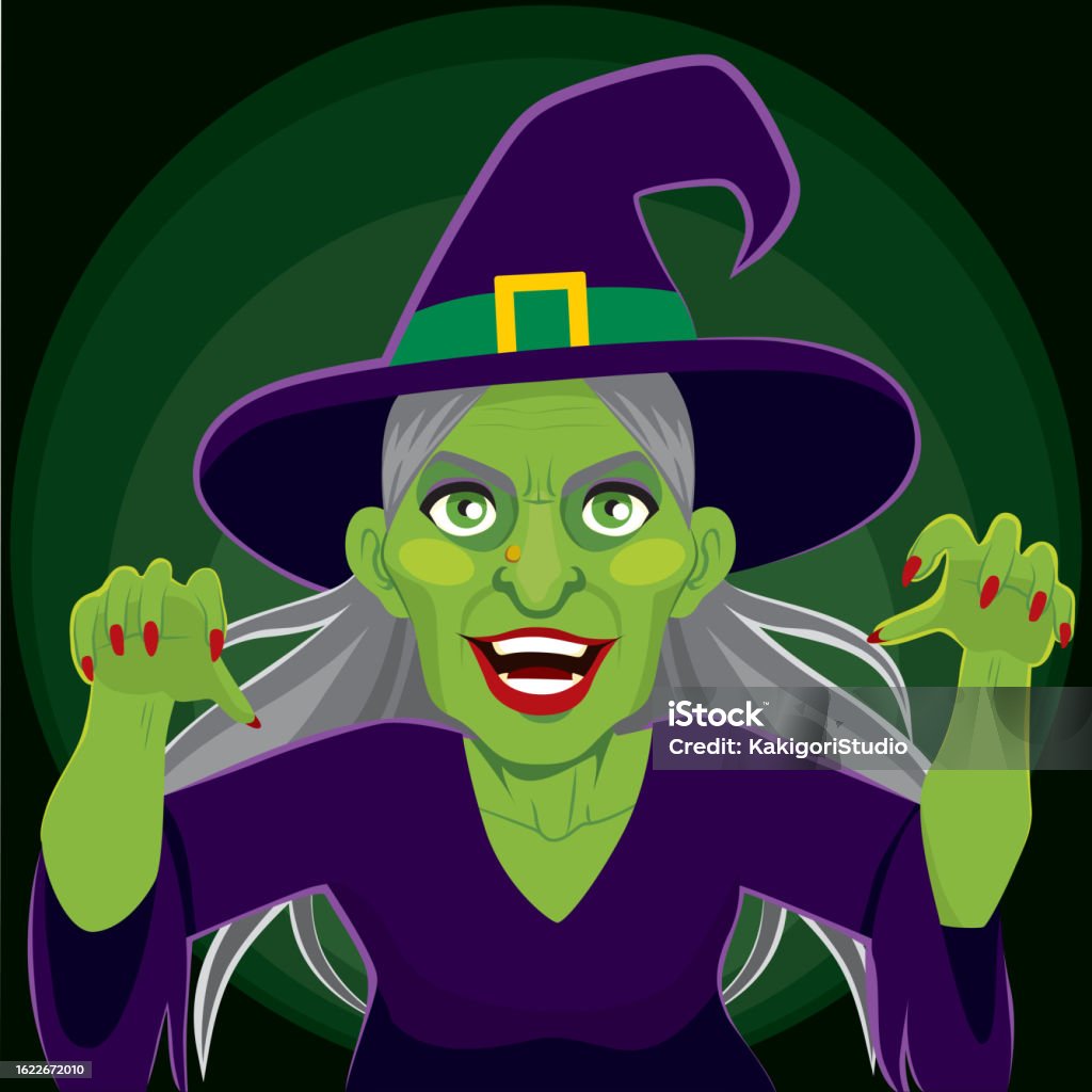 Evil Scary Witch Dark Background Stock Illustration Download Image Now Adult Adults Only