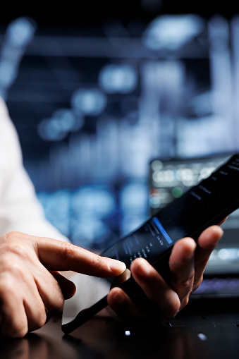 Serviceman Coding In Data Center Stock Photo - Download Image Now ... Serviceman Coding In Data Center Stock Photo - Download Image Now ...