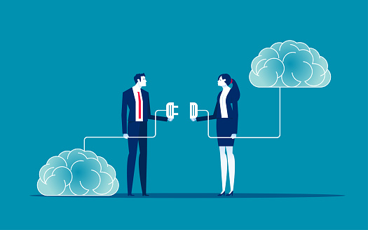 Brainstorming Tim Bisnis Ilustrasi Vektor Pencapaian Bisnis Ilustrasi