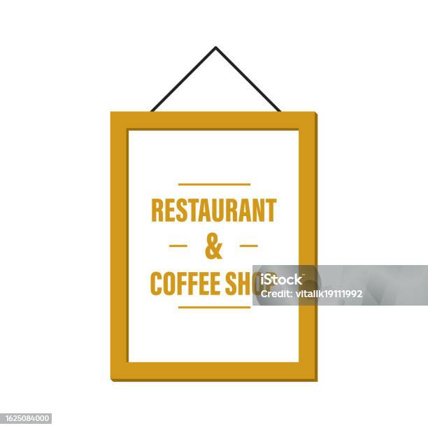 Ikon Papan Nama Spanduk Restoran Dan Kedai Kopi Ilustrasi Stok Unduh