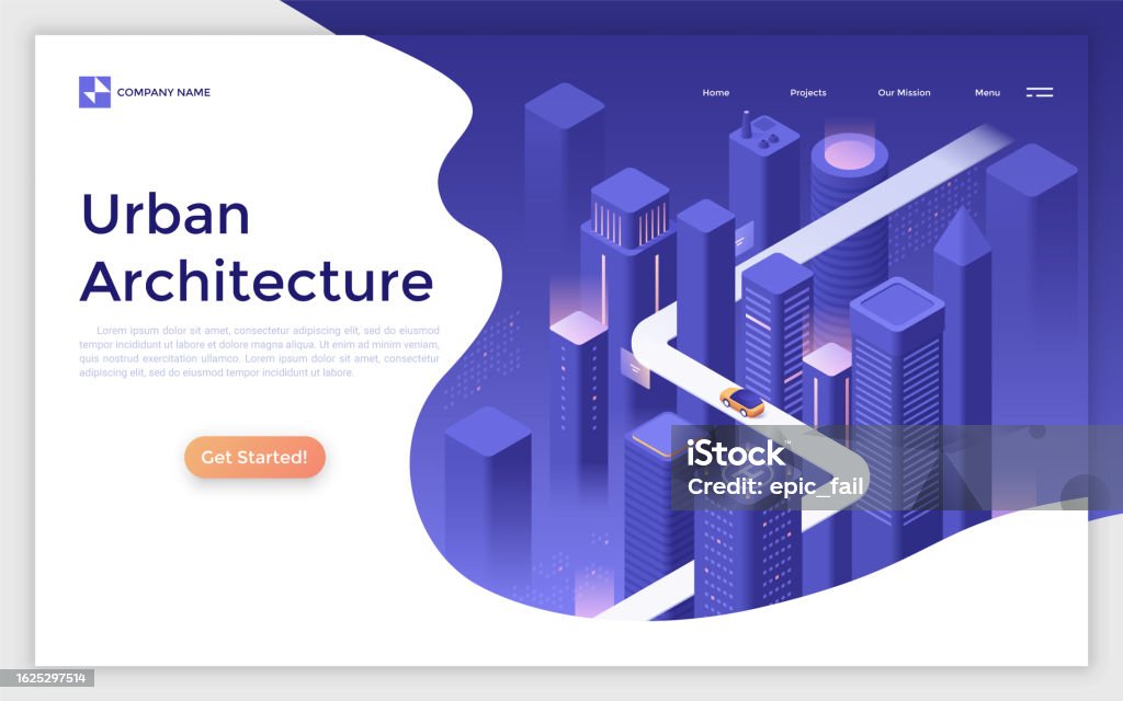 Vector Isometric Landing Page Template Stock Illustration Download Image Now Abstract