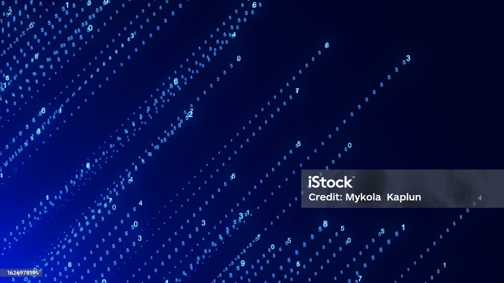Matrix Background Cyber Security With Binary Code Rapidly Falling