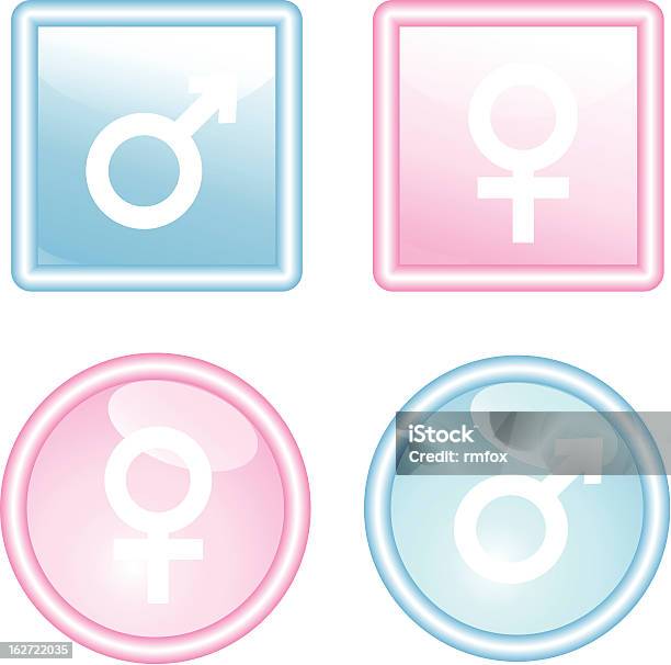 Ilustración De Iconos De Macho Y Hembra Y Más Vectores Libres De