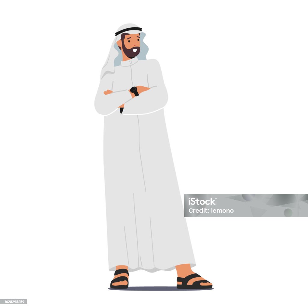 Ilustración De El Confiado Personaje De Un Hombre De Negocios Árabe