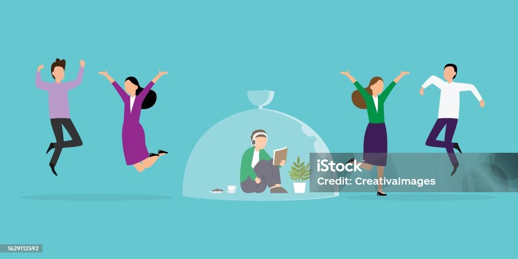 Introvert Vs Extravert 2d Vector Stock Illustration - Download Image ... Introvert Vs Extravert 2d Vector Stock Illustration - Download Image ...
