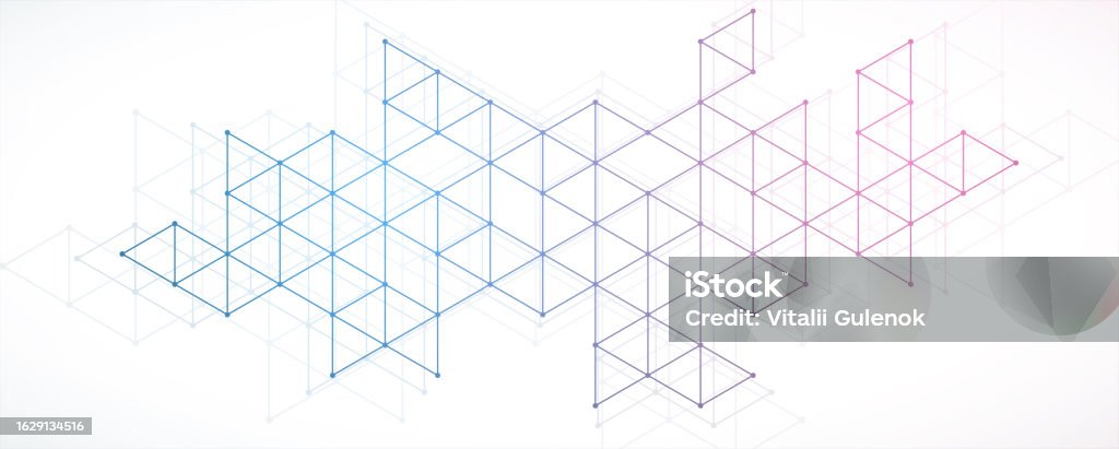Teknologi Desain Banner Dengan Latar Belakang Abstrak Segi Enam