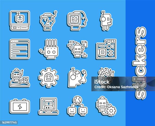 Set Line Robot Setting Burned Out Motherboard Digital Chip Humanoid ... Set Line Robot Setting Burned Out Motherboard Digital Chip Humanoid ...