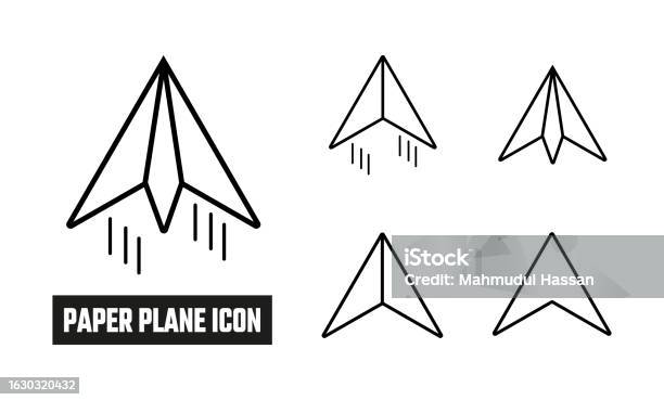 Plan De Papier Icône Linéaire Symbole Vectoriel Contour Noir Icône