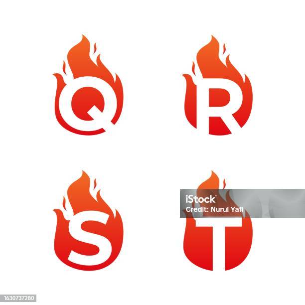 Api Surat Untuk Perusahaan Logo Huruf Q R S T Logo Api Template Api
