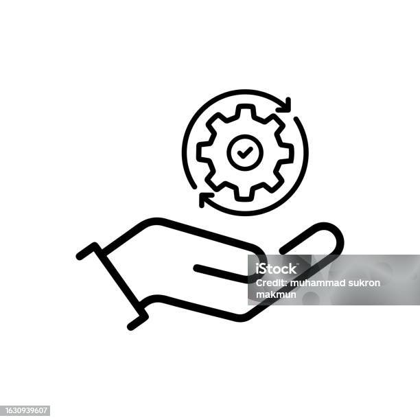 Hand Holding Gear Like Optimize System Icon Linear Trend Modern Simple ... Hand Holding Gear Like Optimize System Icon Linear Trend Modern Simple ...