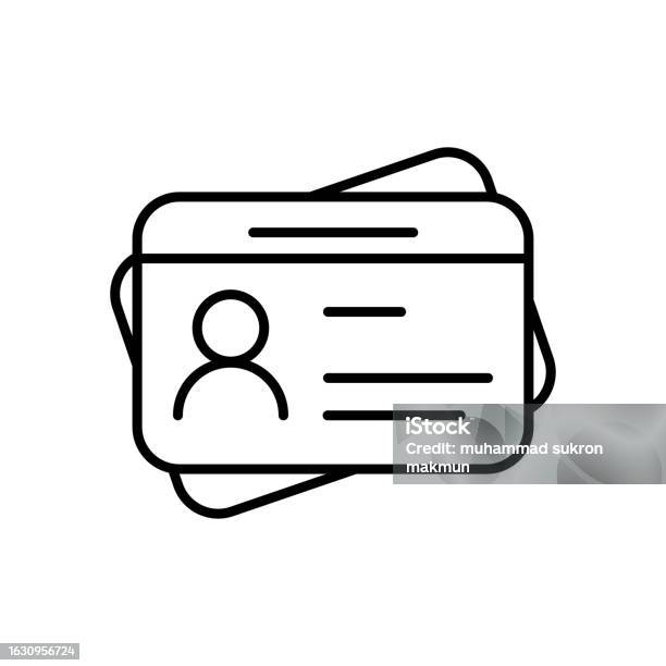 Icône De Carte Didentité Permis De Conduire Symbole De Carte Didentité