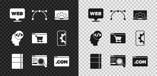 Vetores De Definir Web E Design Gráfico Curva De Bezier Desenvolvimento