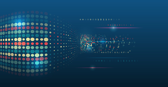 Big Data Visualization A Dynamic Array Of Information Data Sorting Process Big Data Stream