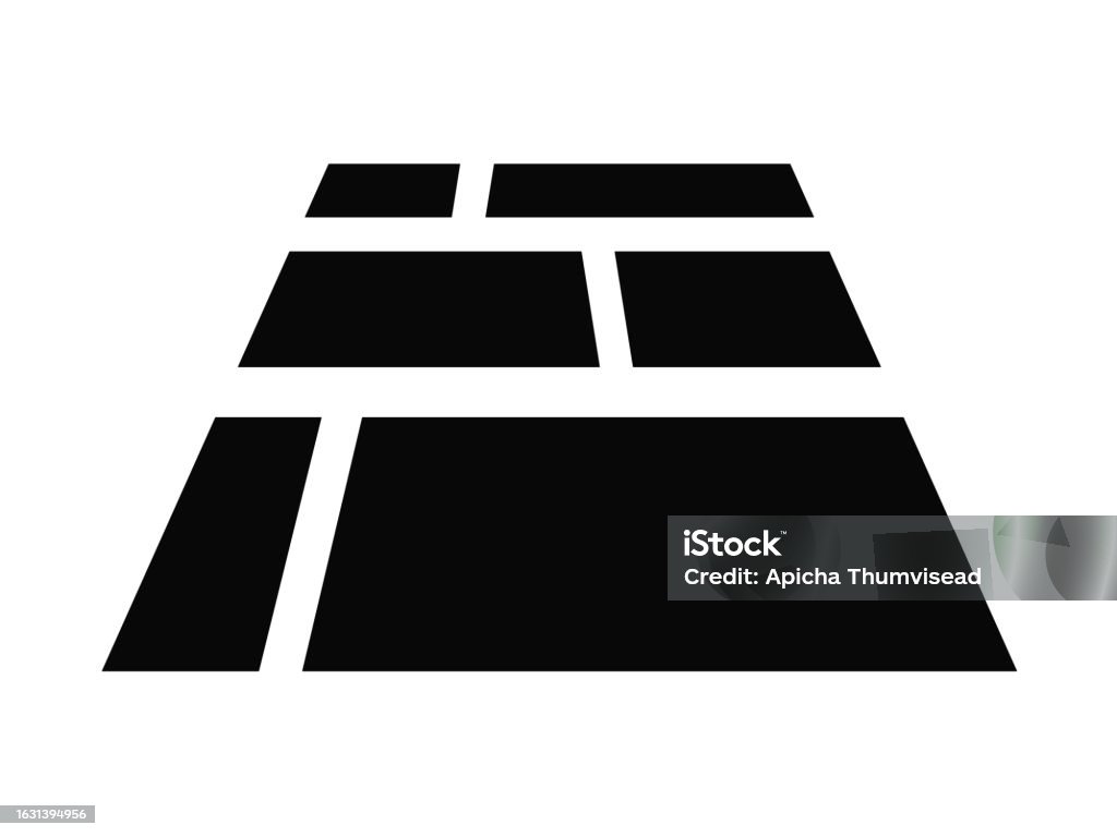Paving Slab Vector Icon Illustration On White Background Stock
